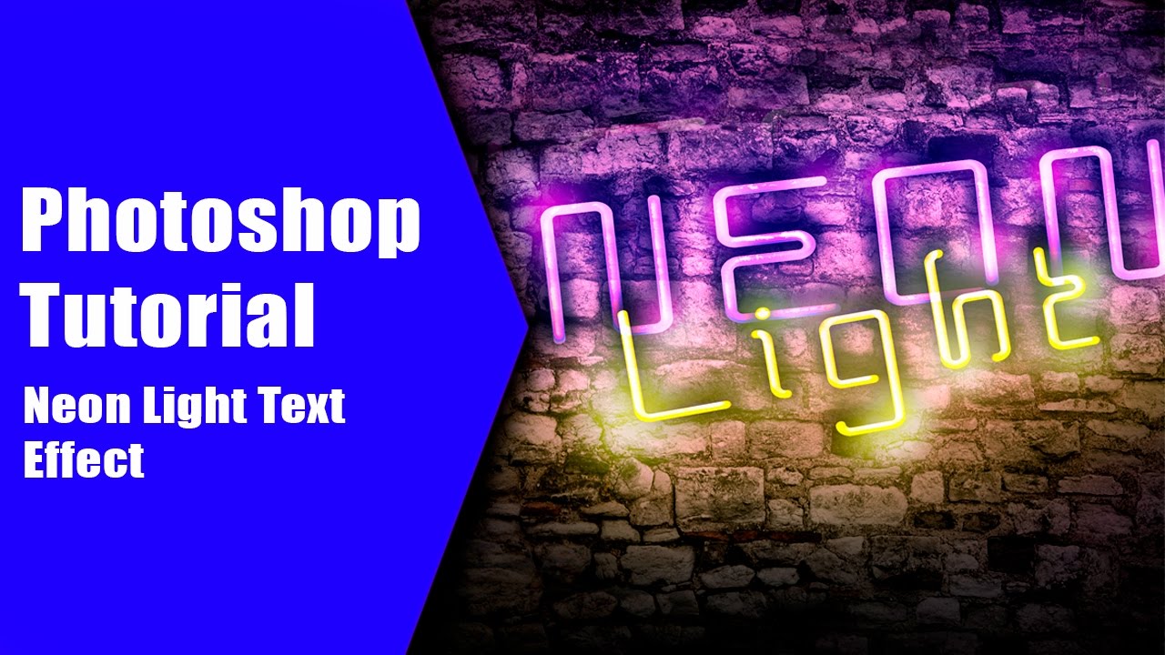 Photoshop CC | Neon Light Text Effect - YouTube
