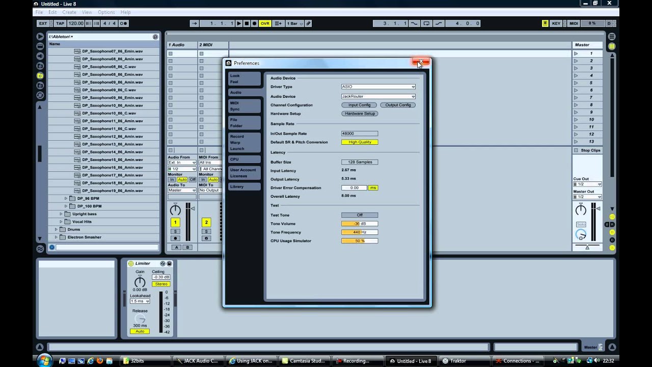 Ableton Tutorial: Routing Traktor to Ableton and back using Jack for ...