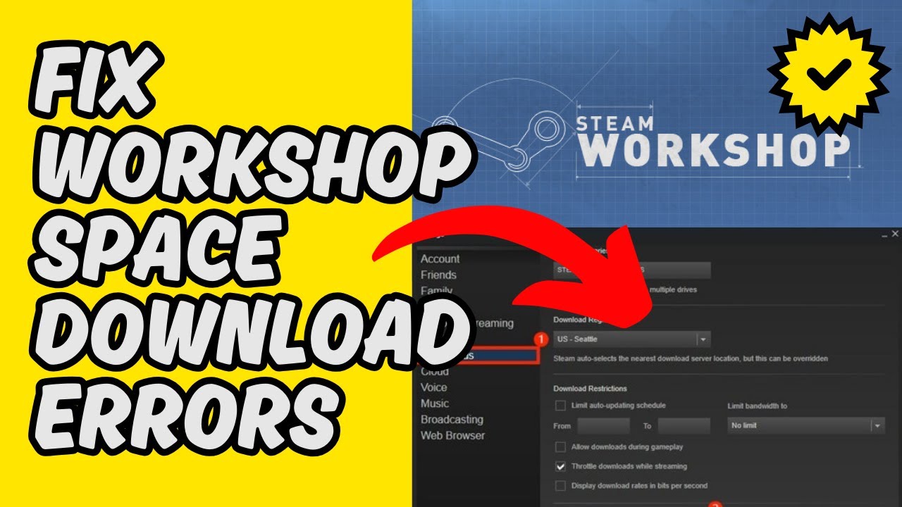 [Easy Guide] How To Resolve Steam Workshop Space Download Errors - YouTube