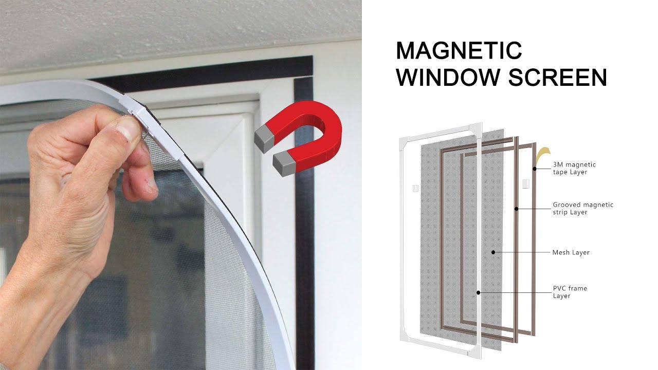 DIY Magnetic Window Screen - YouTube