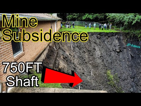 UNDERGROUND MINE SUBSIDENCE 750ft Vertical Shaft Glen Lyon, PA - YouTube