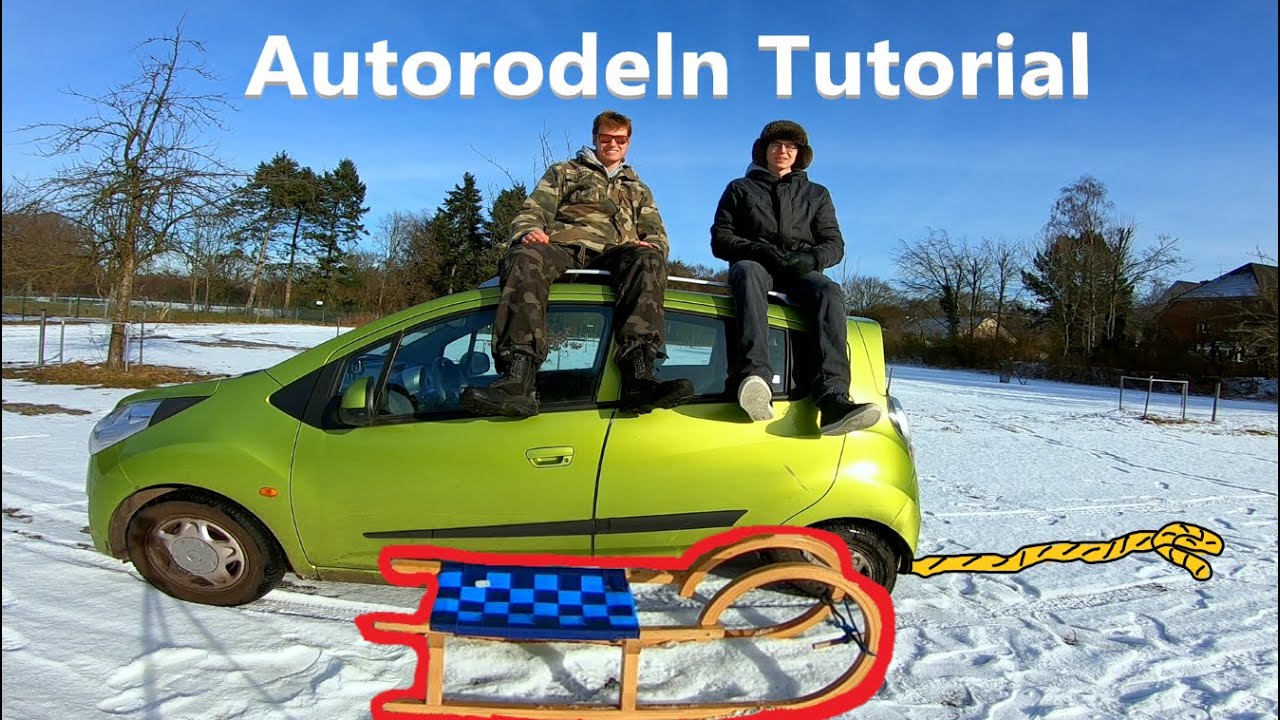 Autorodeln Tutorial - Wie man einen Schlitten vom Auto ziehen lässt ...