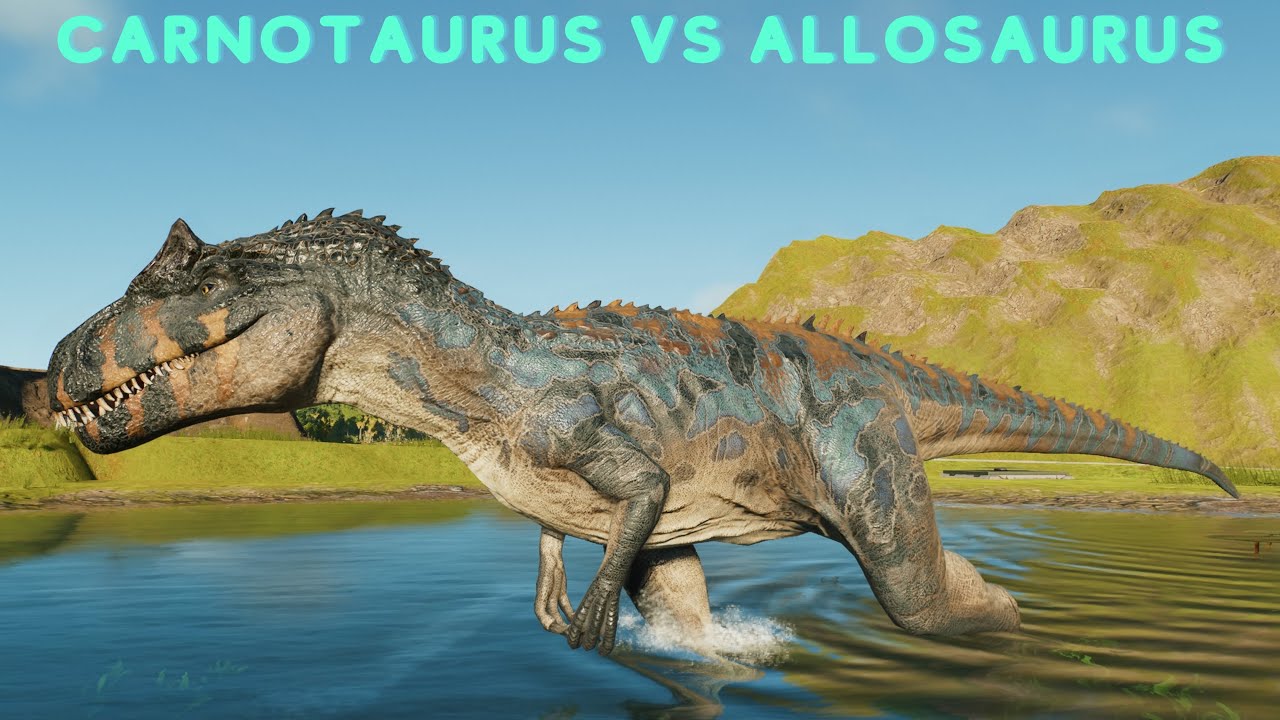Carnotaurus VS Allosaurus - Jurassic World Evolution 3 - YouTube