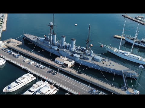 Georgios Averof - The Armored Cruiser - Aerial Drone Footage in 4K of the Battleship Averof\