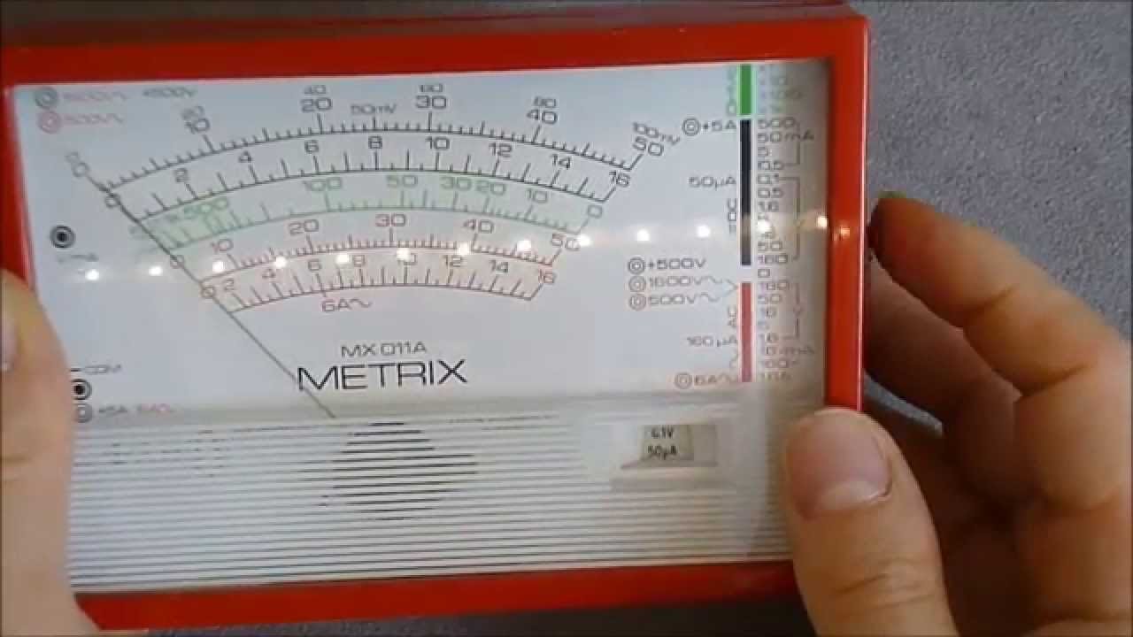 Vintage Metrix MX011A analog mutimeter - YouTube