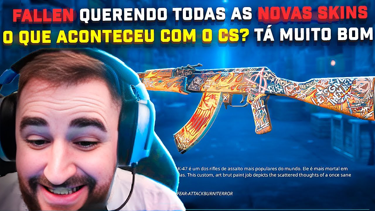 FALLEN REAGE E ABRE AS NOVAS SKINS DO CS! - YouTube
