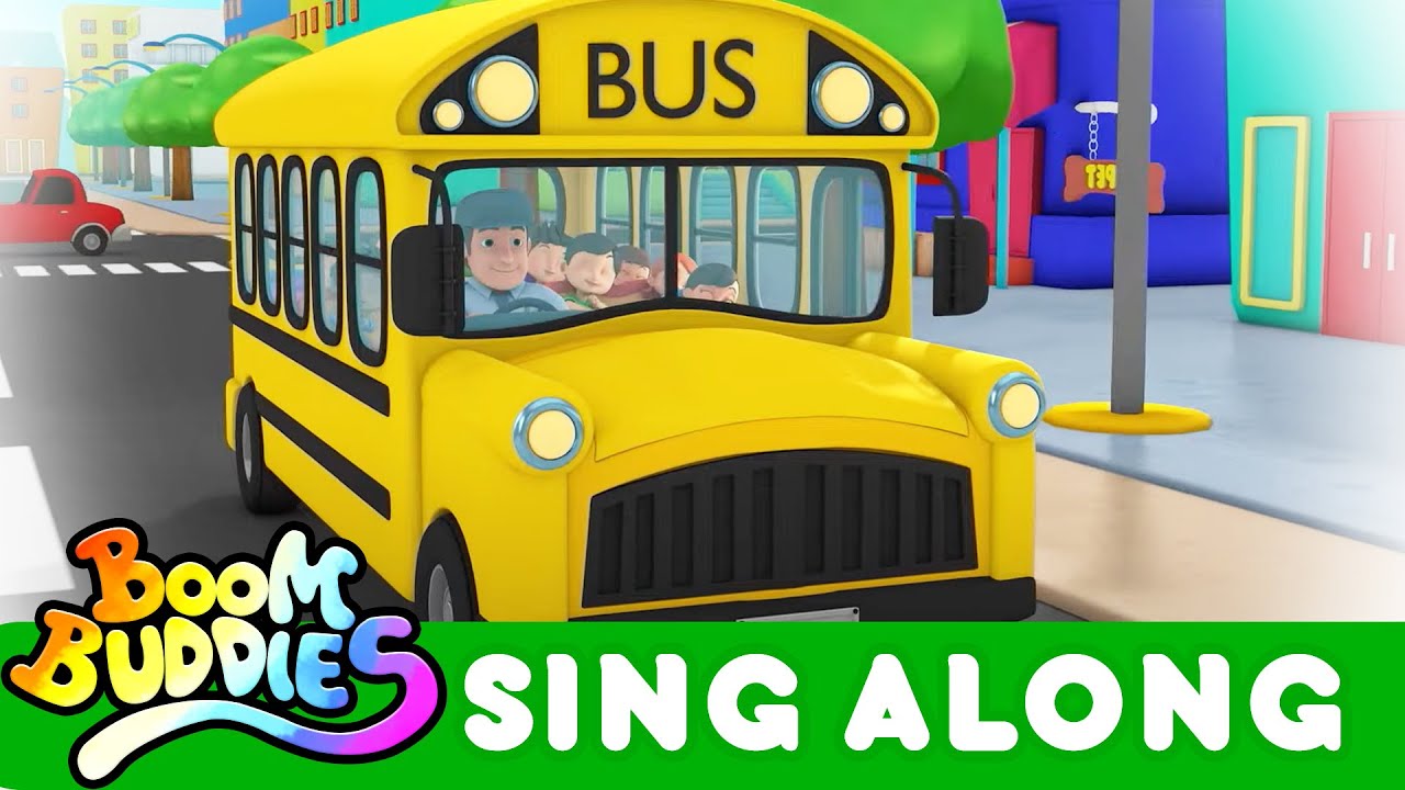 The Bus Song | Wheels On The Bus Go Round & Round | SIng Along Song ...