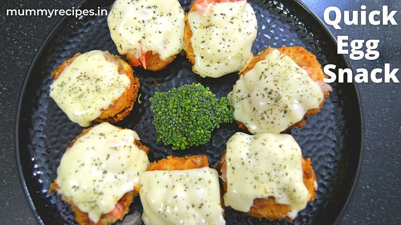 Quick Egg snack Recipe with Cheese - YouTube