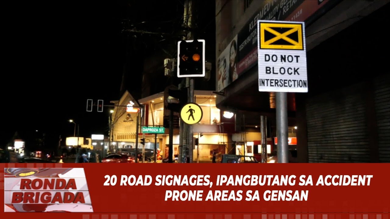 20 road signages, ipangbutang sa accident prone areas sa GenSan - YouTube