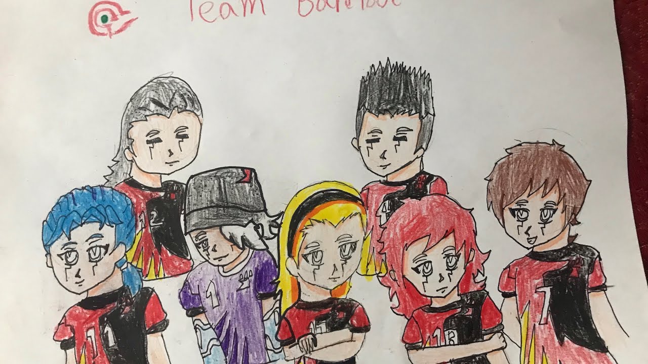 Ggo football speed drawing team barefoot players - YouTube