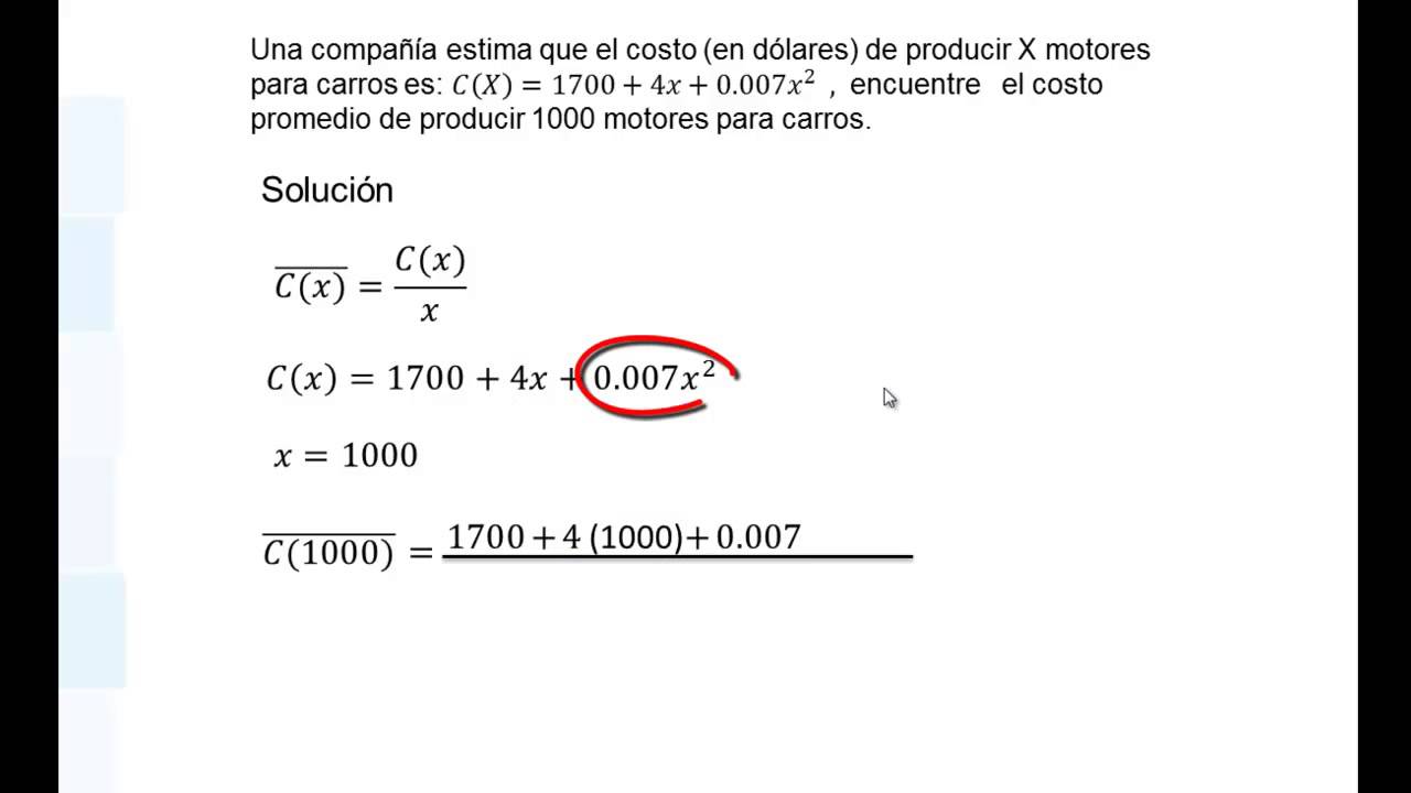 Costo promedio - YouTube