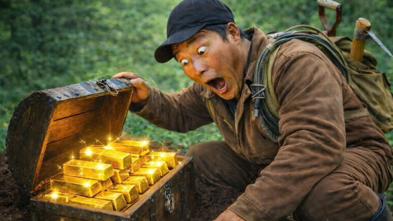 The lucky man has found a chest of gold worth $450,000,000 😱 - YouTube