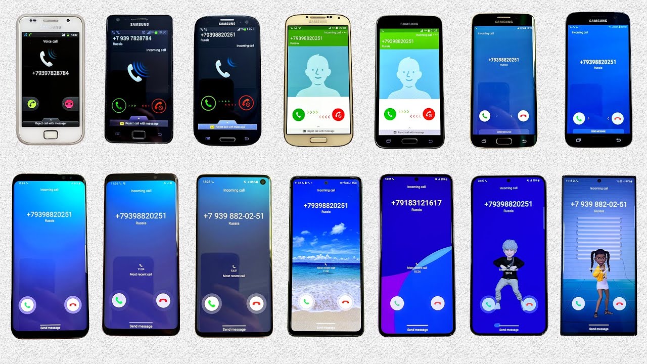 My Collection Samsung Galaxy S1-S23 Incoming Call in 2023 - YouTube