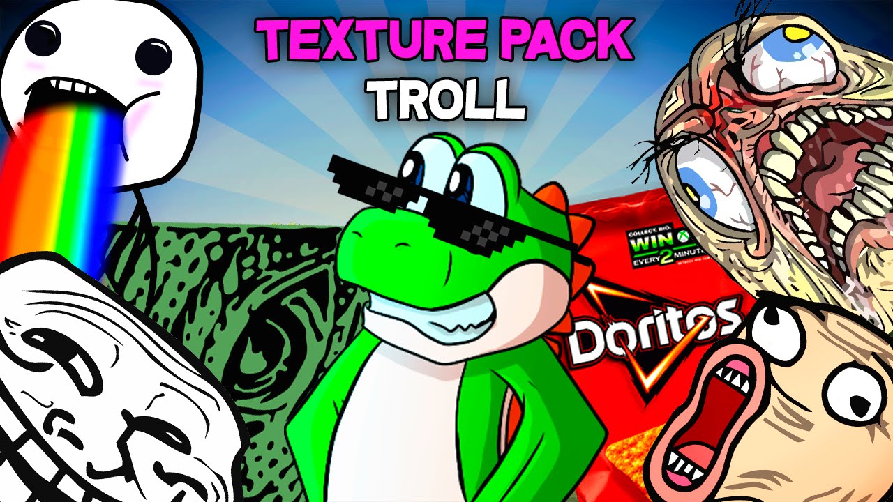 TROLL TEXTURE PACK MINECRAFT v1 | Mi texture pack - YouTube