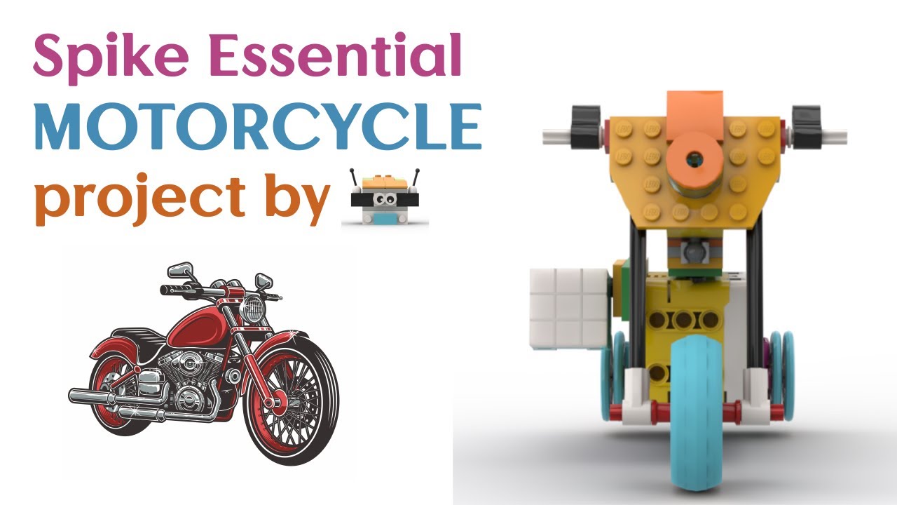 Motorcycle Lego Spike Essential - YouTube