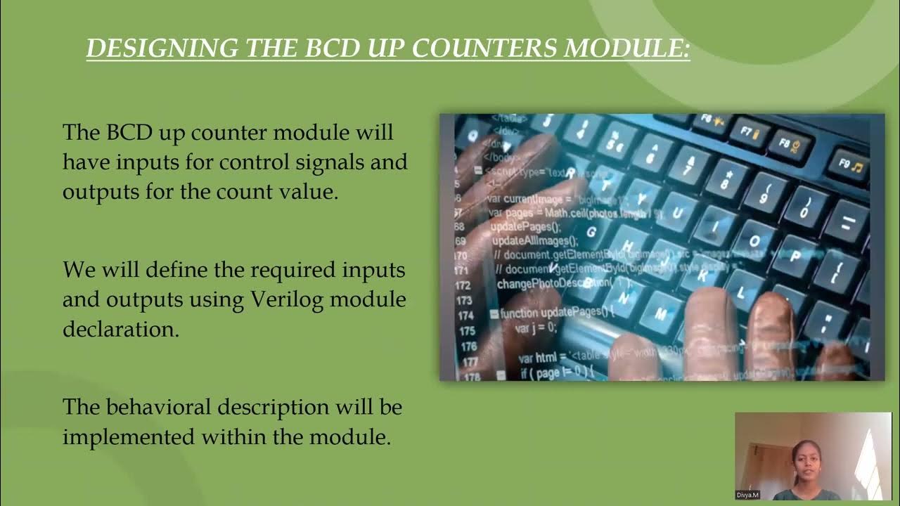*writing verilog behavioral description for BCD up counters* DSDV - YouTube
