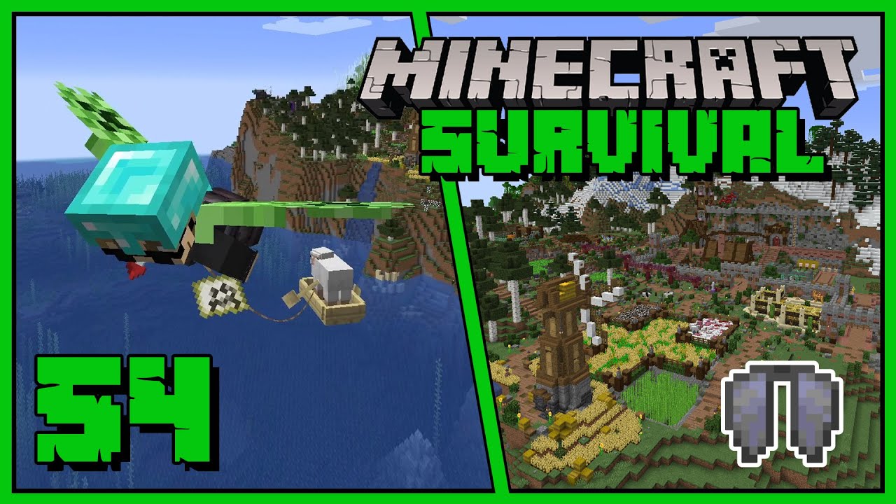 Minecraft 1.21 - latanie w Minecraft (ELYTRA) i shulkerowa skrzynia | Survival i Poradnik #54 ...