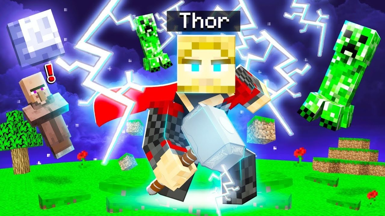 Becoming the God of Thunder in Minecraft! (Lightning) - YouTube