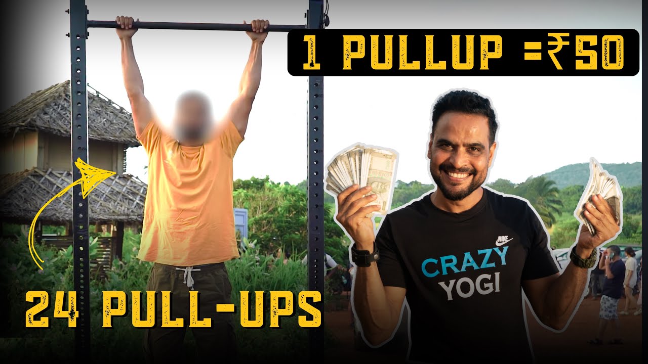 Pull-Ups for ₹50 Each in Goa | 24 Pull-Ups Record 💪 - YouTube