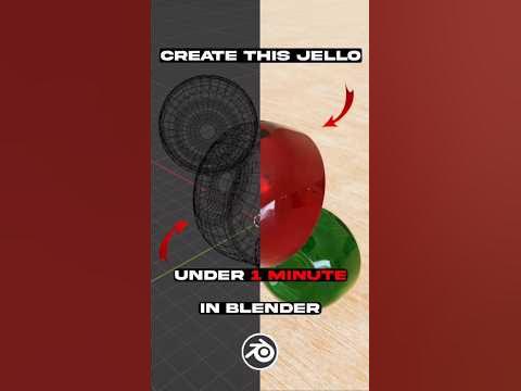 Create this jello animation under 1 Minute in Blender! 🍮 #blendermarket #blender #blenderartwork ...