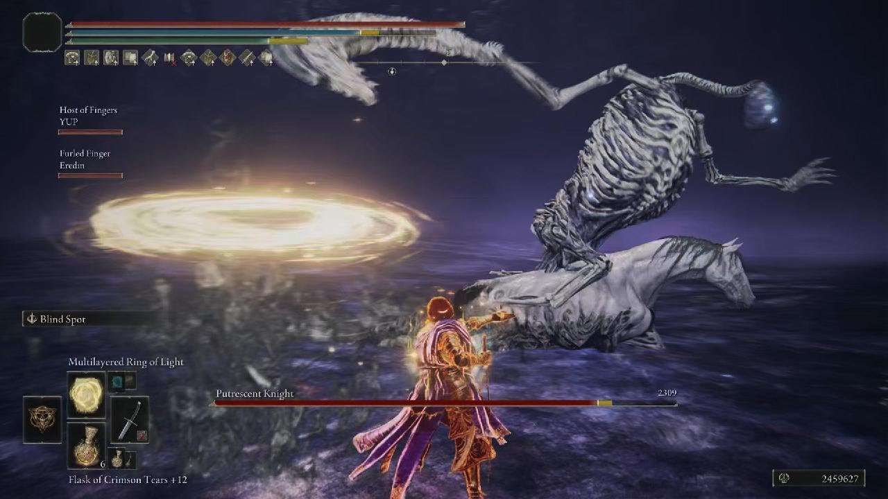 ELDEN RING DLC Putrescent Knight vs Multilayered Ring of Light - YouTube