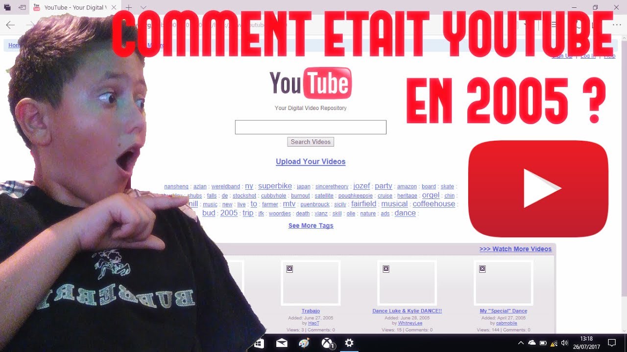 COMMENT ÉTAIT YOUTUBE EN 2005 ? - YouTube