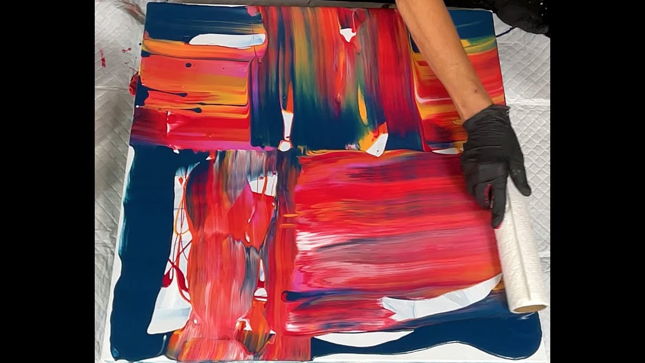 (764) Crazy Flow Acrylic Puddle Pour/Swipe Inspired by @SimonBullArt ...