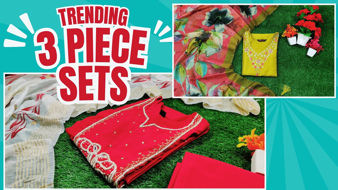 Trending 3 piece sets | Blessing studio official - YouTube