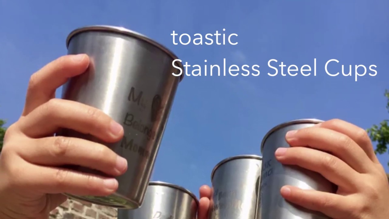 kilofly Toastic 8 oz Premium Stainless Steel Cups - YouTube
