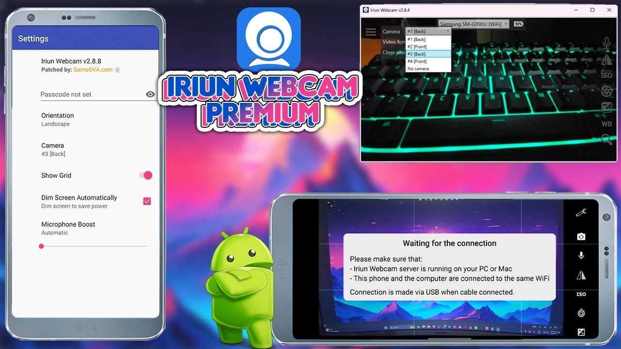 Como usar mi celular Android o iPhone como Webcam! Descargar Iriun ...