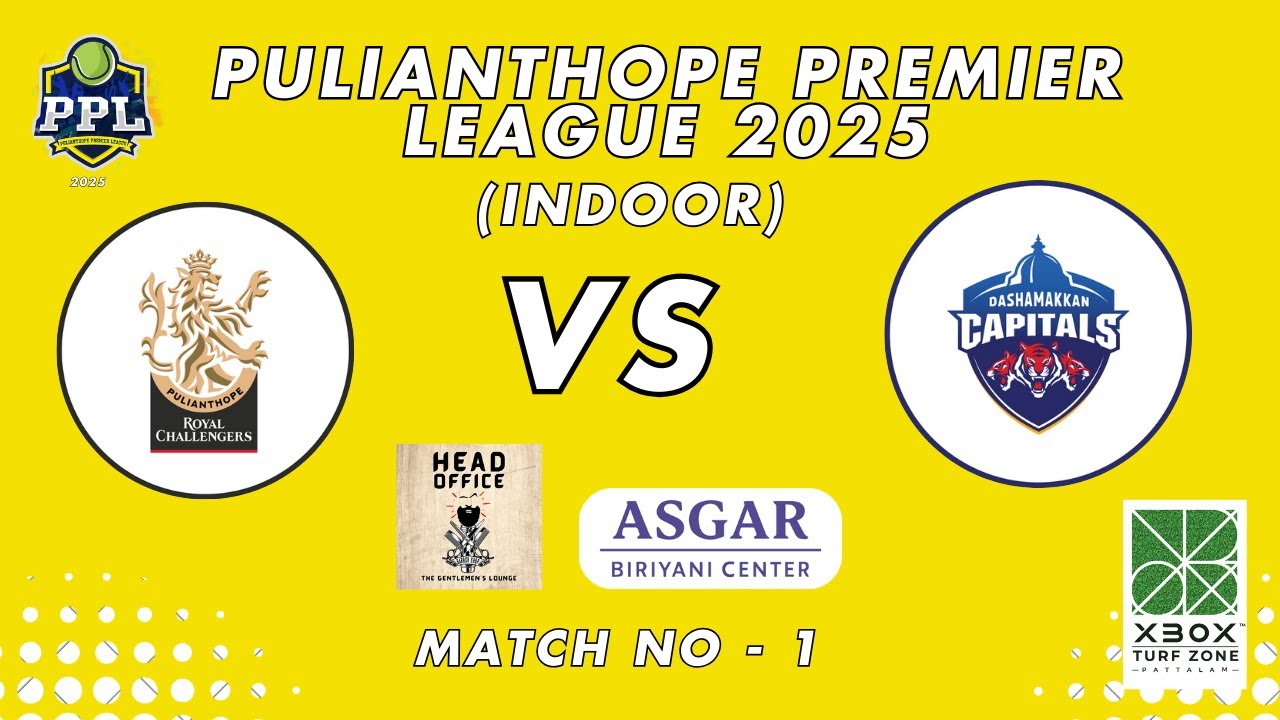 🔥LIVE | Pulianthope Premier League 2025 Indoor | Head Office The Salon ...