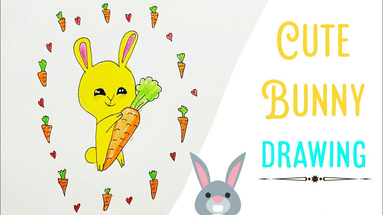 Cute Bunny Drawing | Easy and Cute Bunny 🐰 Drawing | Aashi Soni - YouTube