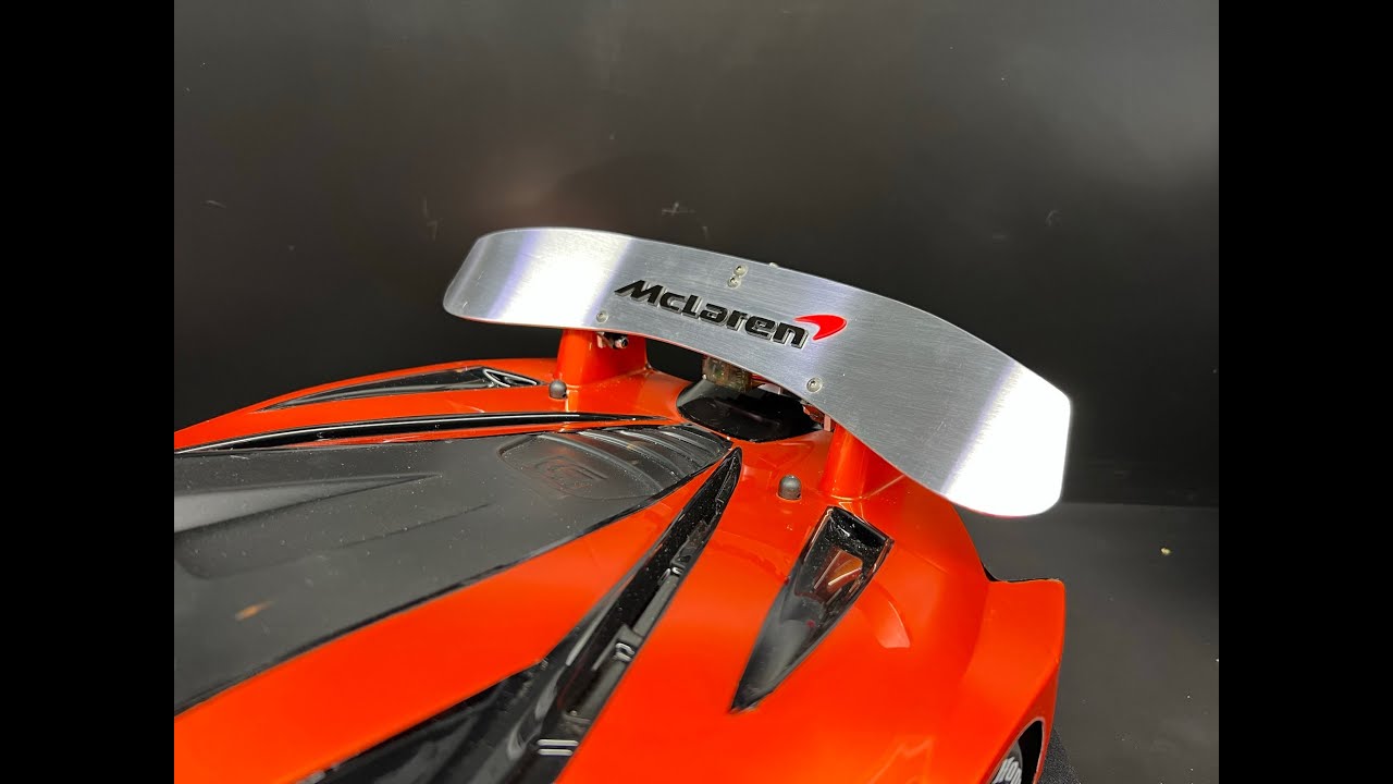 StupidRC Active Rear Wing for Bittydesign Mclaren Seven65 body - YouTube