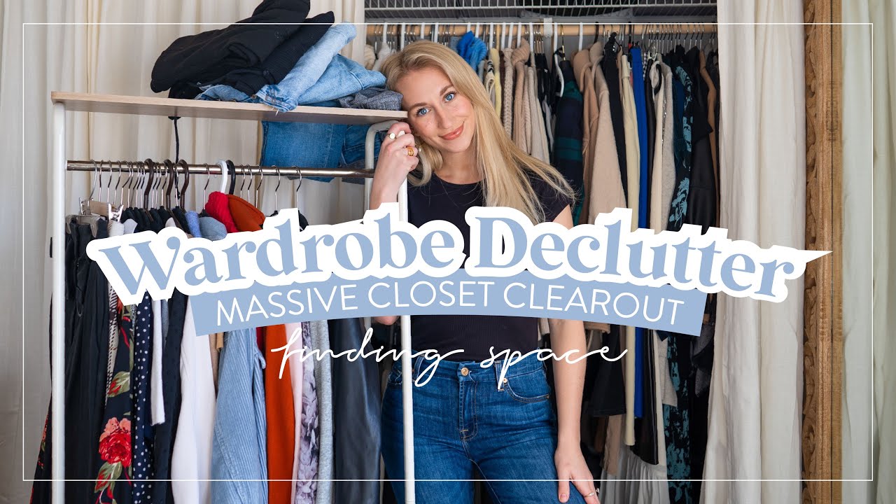 Wardrobe Declutter & Organization 2022 | Huge Closet Clear Out - YouTube