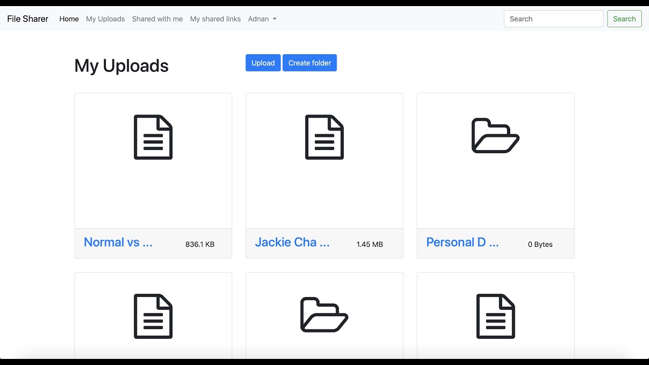 Demo - File transfer web app (Node JS + Mongo DB) - Express - YouTube