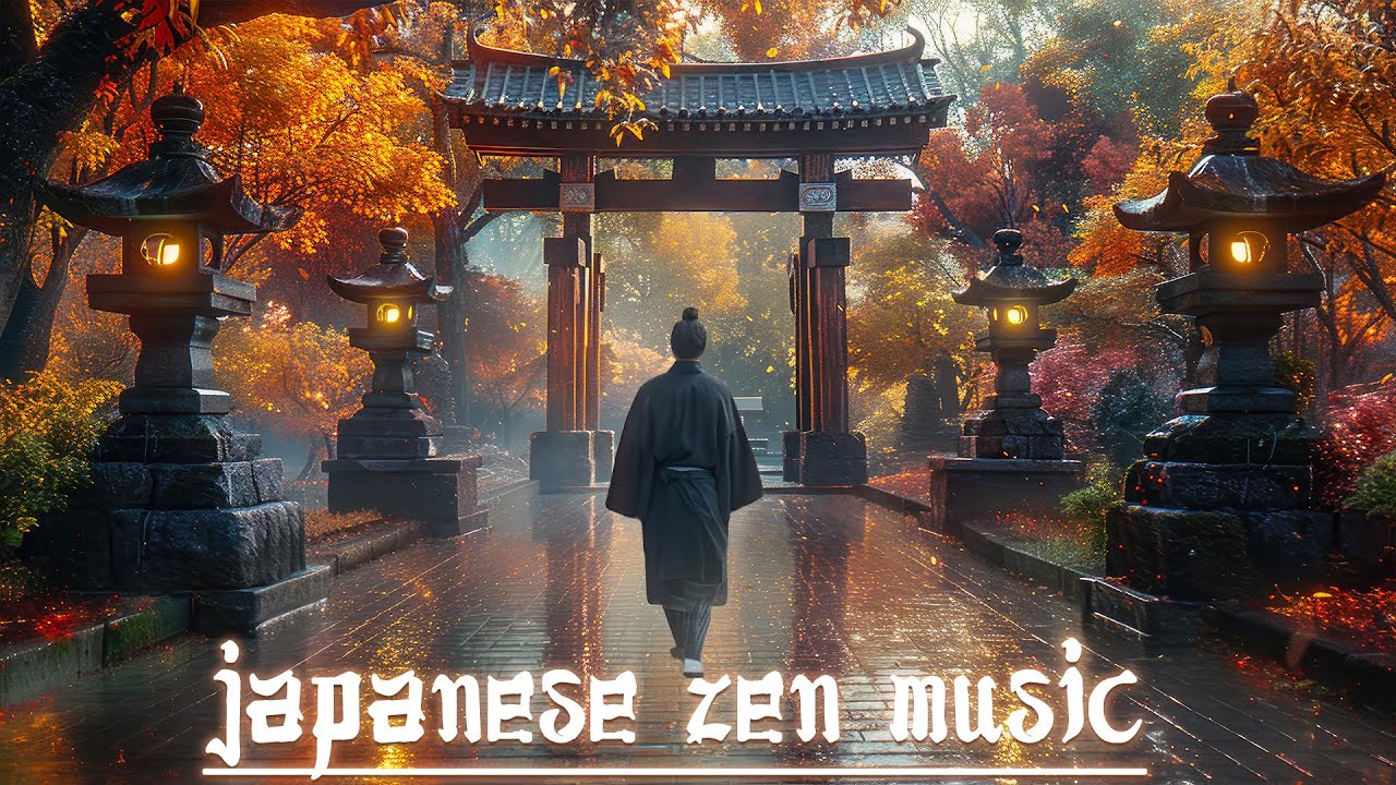 Autumn at the Ancient Japanese Temple - Japanese Zen Music Soothing ...