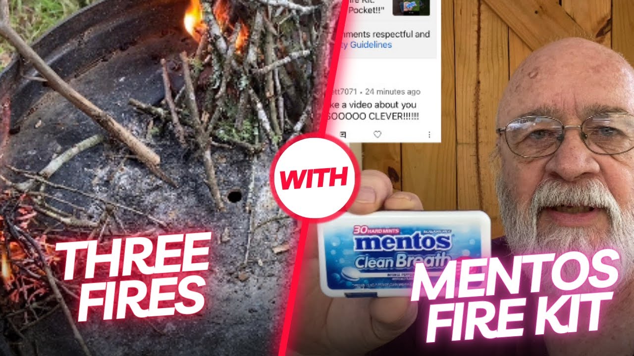 Lighting Fire Three Ways With 1 Fire Kit. Mentos. - YouTube