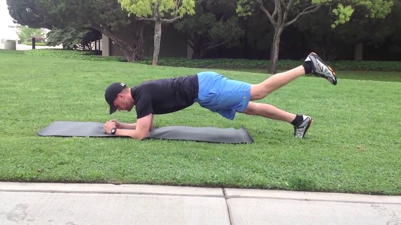 Plank with One Foot Raised - YouTube