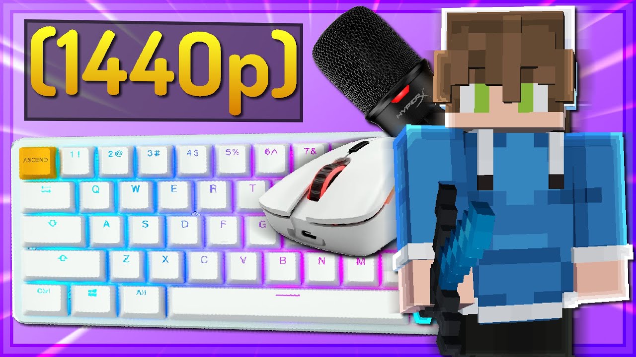 [1440p] Keyboard ASMR + Mouse Sounds | Hypixel Bedwars - YouTube