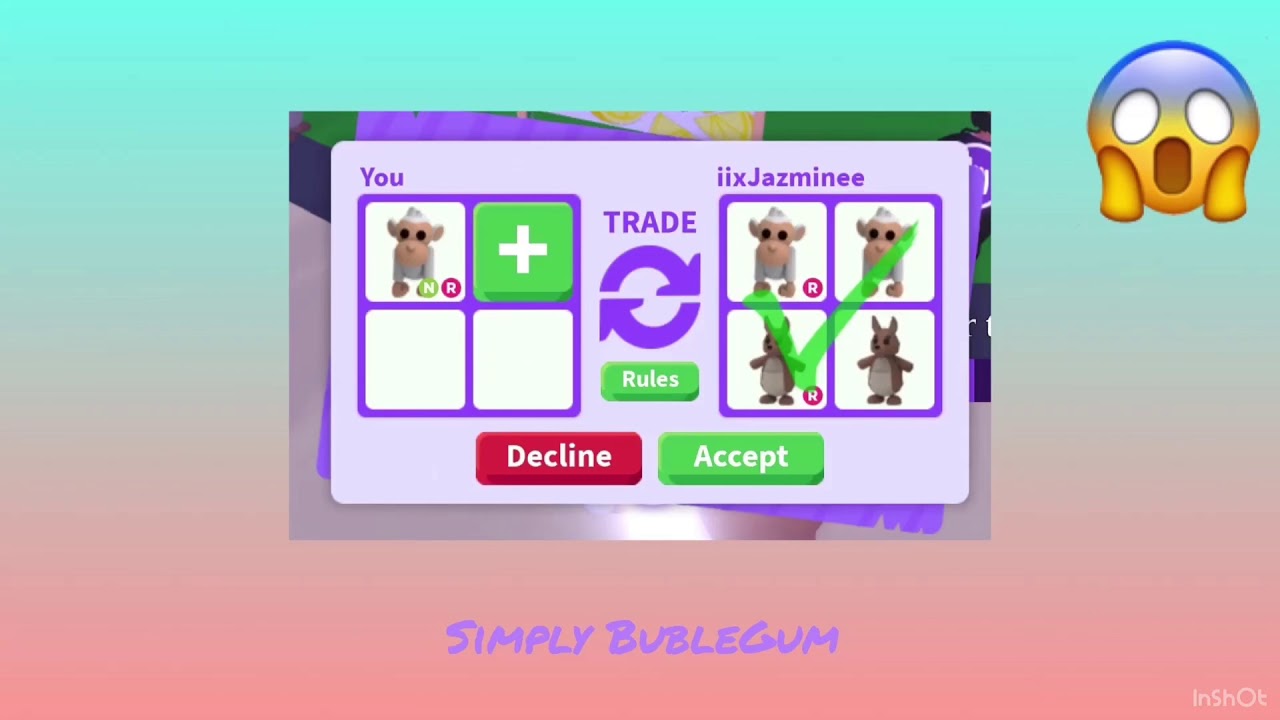 Trading proofs adopt me #1 - YouTube