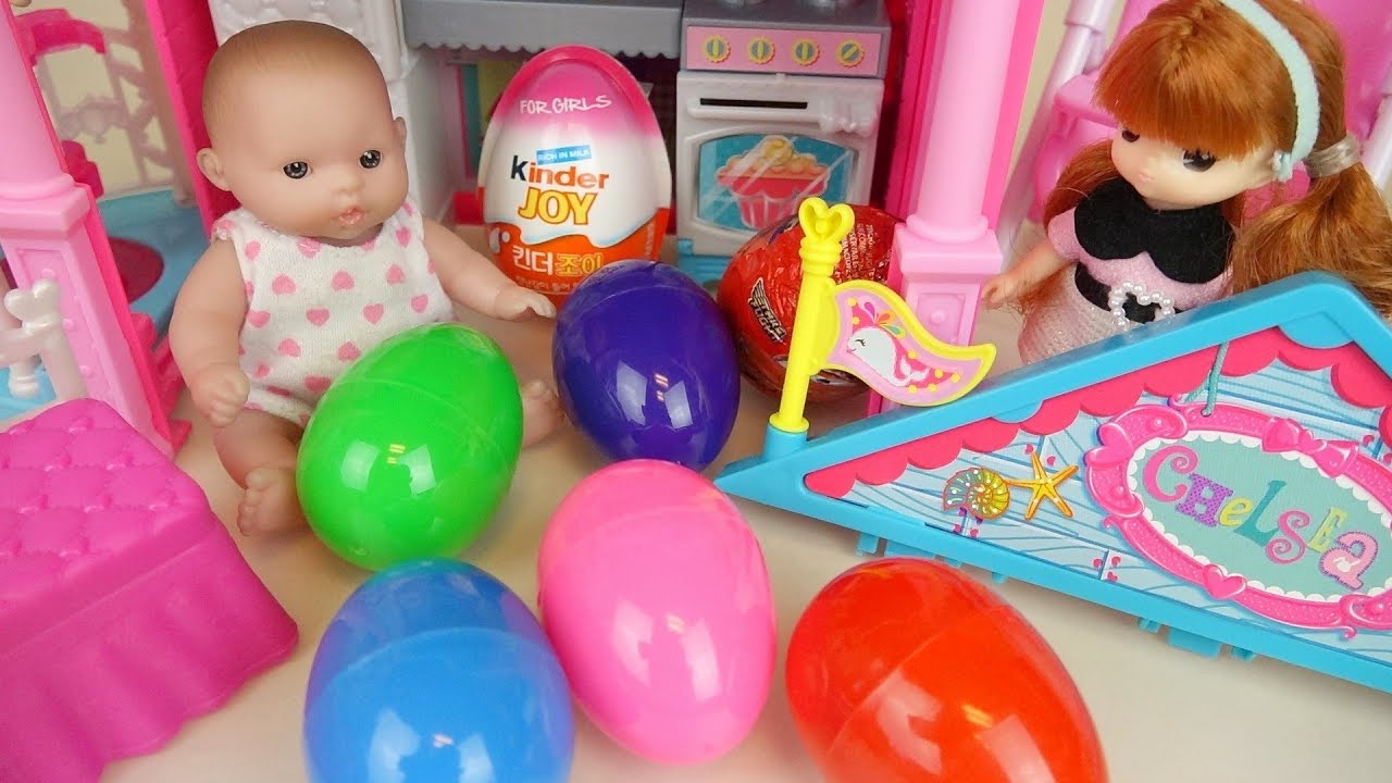 Baby Doli and house surprise eggs toys baby doll play - YouTube