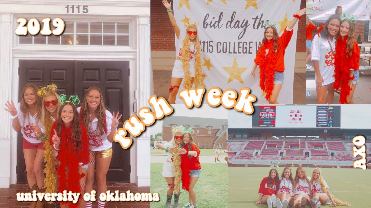 RUSH WEEK VLOG + OUTFITS 2019 u of oklahoma !! - YouTube