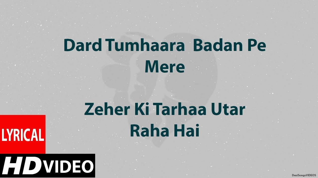 Bekhayali (Lyrics HD) - Kabir Singh | Shahid Kapoor,Kiara Advani ...