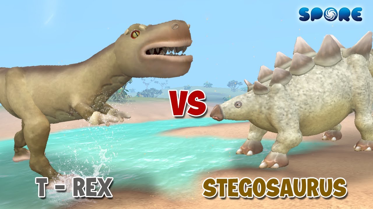 T-Rex vs Stegosaurus | T-Rex vs Dino Level Challenge [S1E5] | SPORE - YouTube