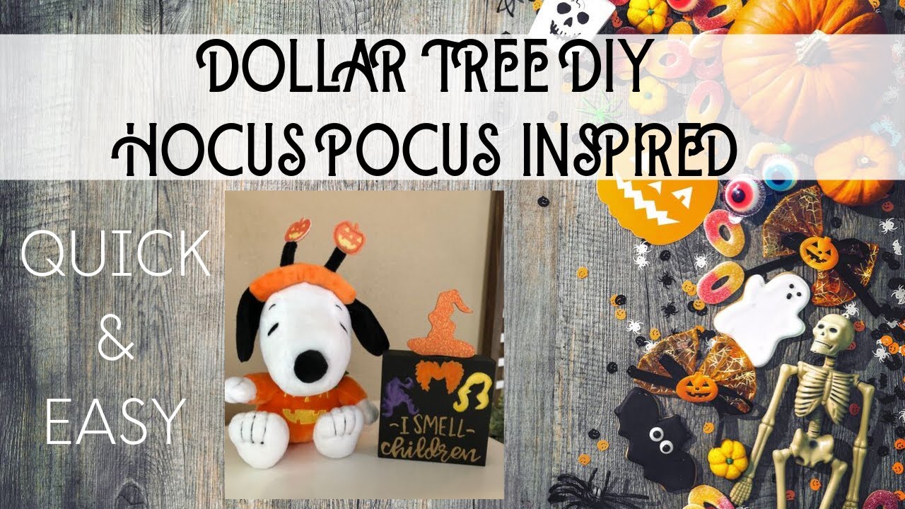 🎃 HALLOWEEN DOLLAR TREE DIY 🎃 | Hocus Pocus Inspired | Quick & Easy ...