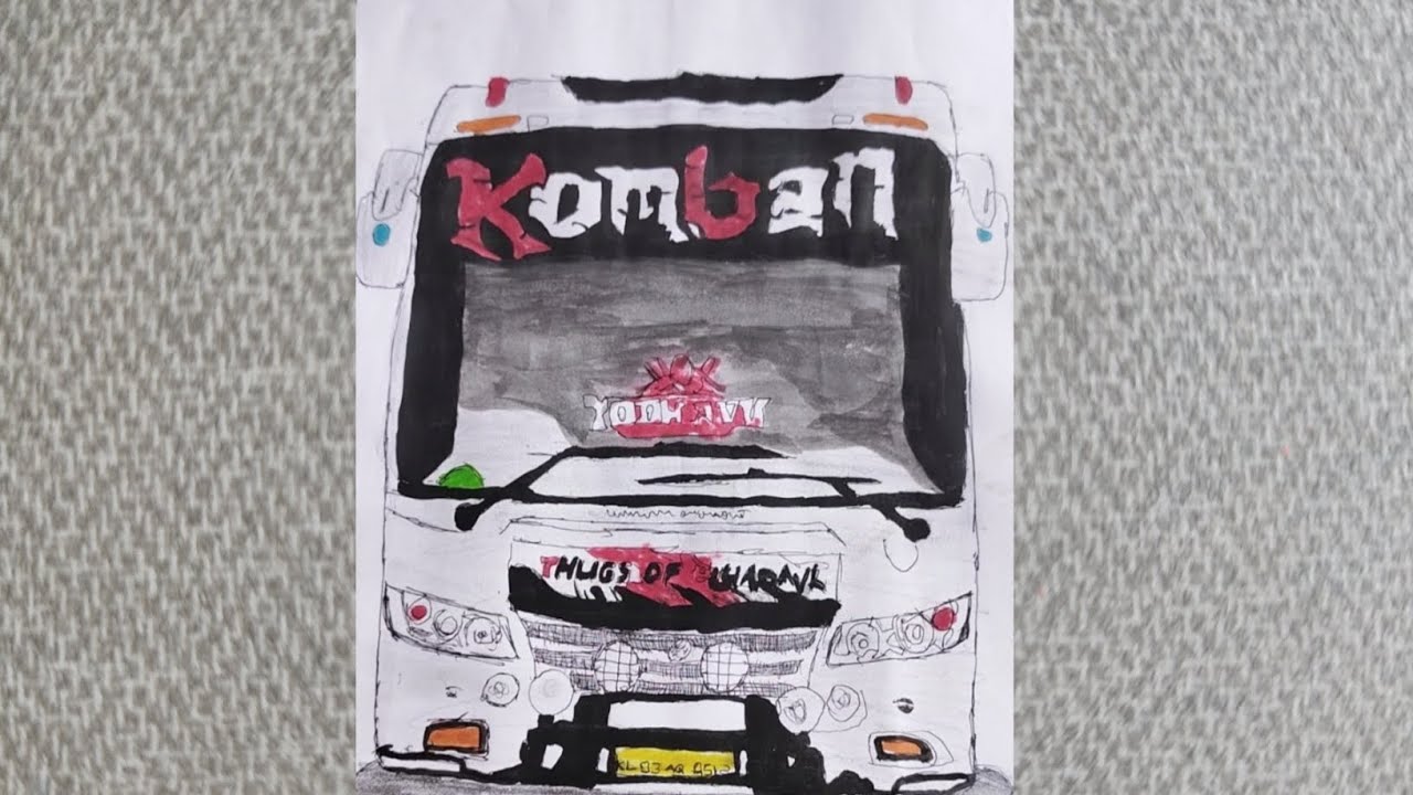 Komban bus drawing step by step easy drawing step by step #drawing ...