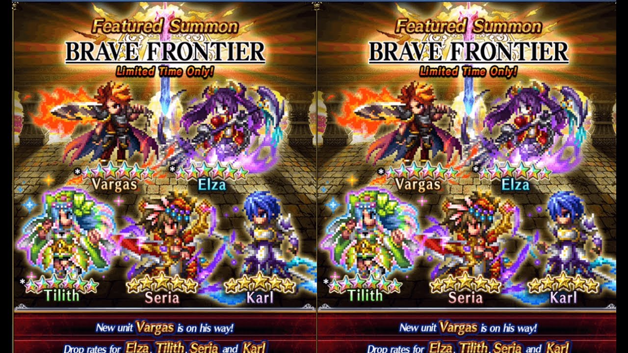 Brave Frontier Banner 8 pulls - Vargas Elza Seria Karl - Final Fantasy ...
