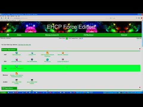 Easy Hosting Control Panel (EHCP Force Edition) - Normal User Usage Guide - YouTube