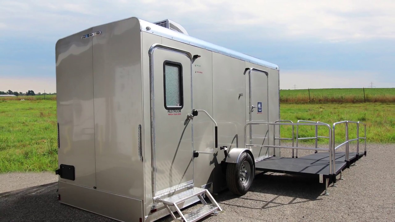 ADA Portable Restroom Trailer | ADA +2 Comfort Series - YouTube
