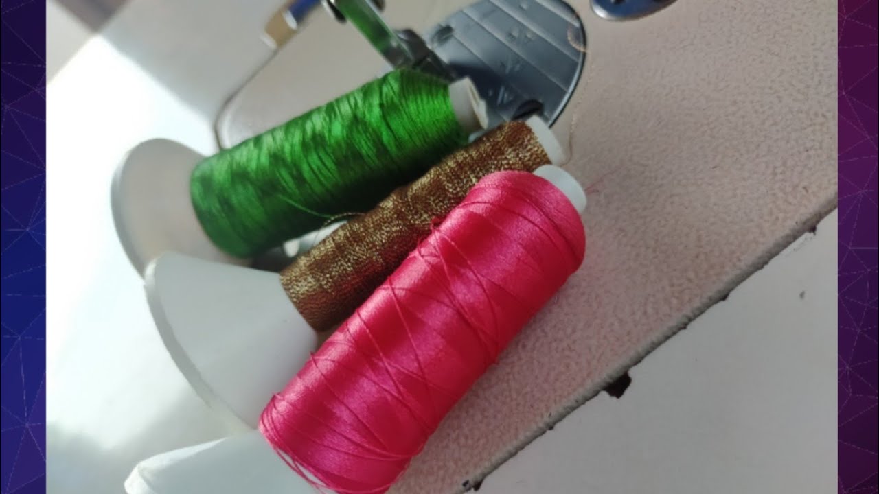 unique flower design at normal sewing machine/sewing ideas 786 ️ ️ ️ ️ ...